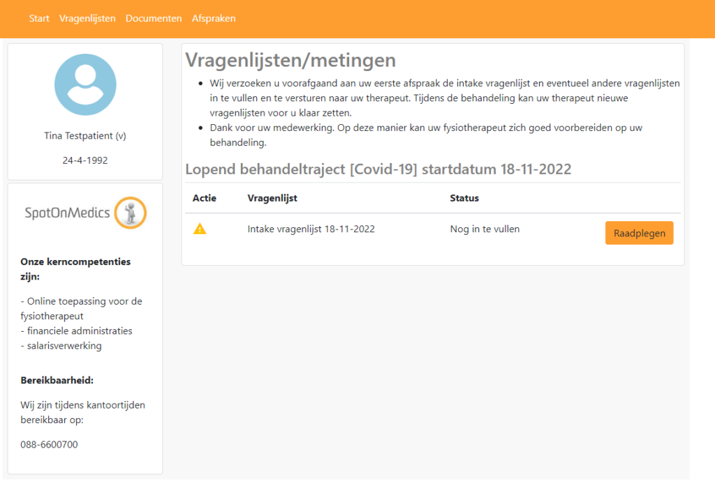 Handleiding patiëntenportaal - SpotOnMedics Academy